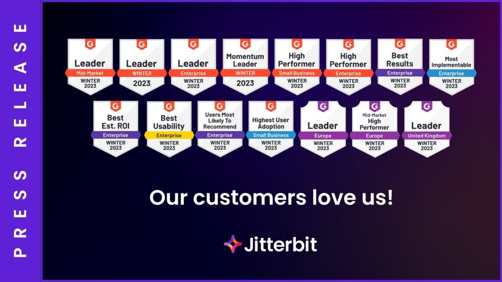 Jitterbit Named A Leader In EDI and iPaaS From G2 | Jitterbit